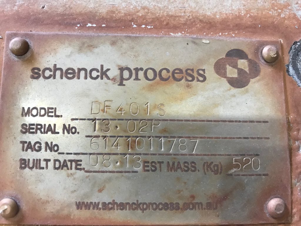 Schenck DF401S exciter – Used Machinery Sales